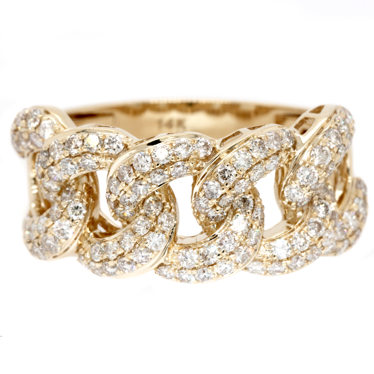 Cuban Link Diamond Ring – Mazza Select