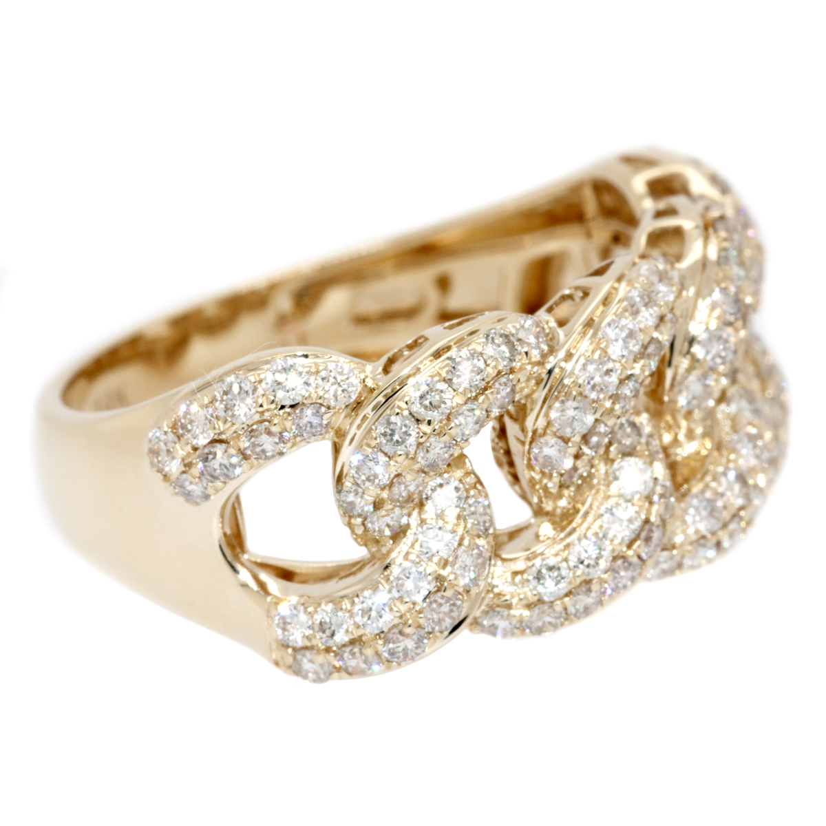 Cuban Link Diamond Ring – Mazza Select